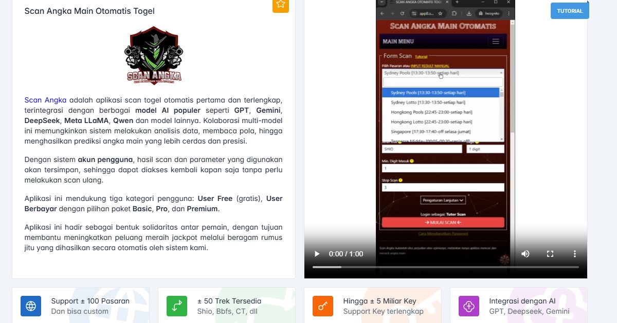 Generator BBFS — Scan Angka